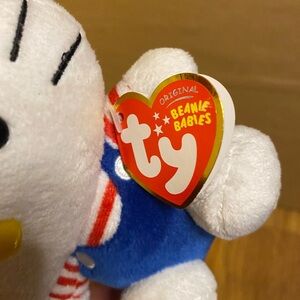 Hello Kitty | Toys | New Hello Kitty With Blue Overalls Ty Beanie Baby ...